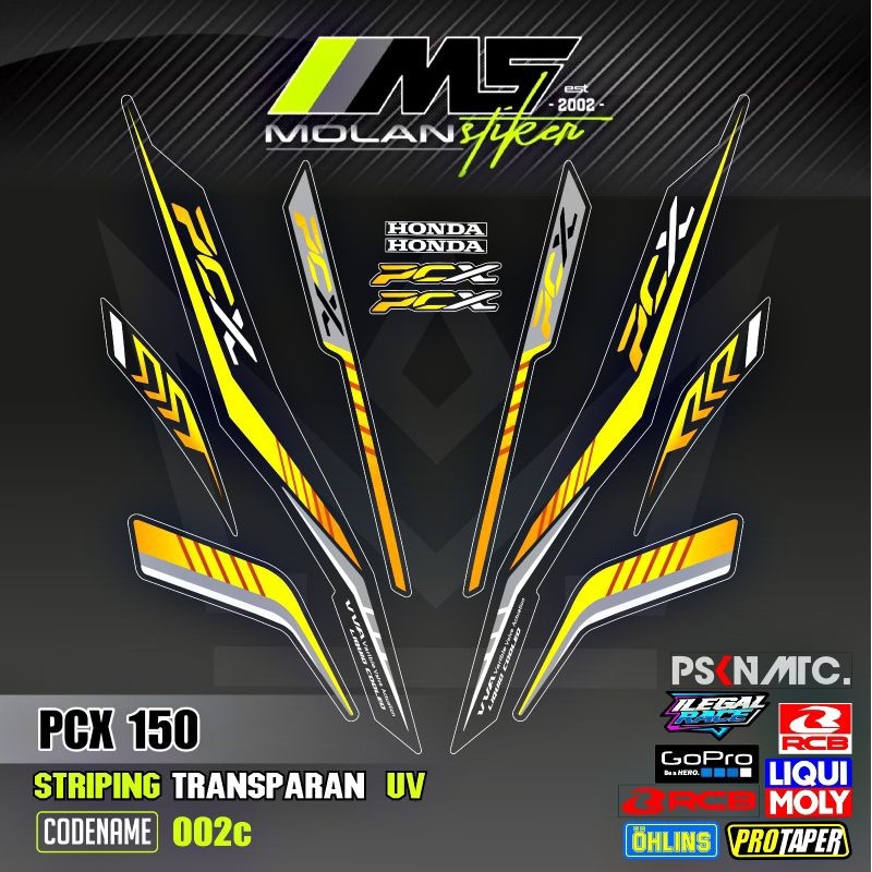Jual Decal Sticker Striping Variasi Transparan Uv PCX 150 2018-2021 ...