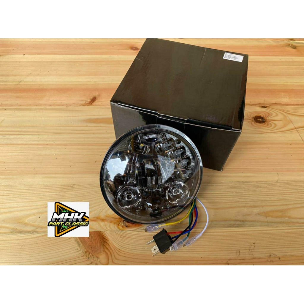 Jual Lampu Daymaker LED 5,75 inch Lampu Daymaker 16 LED Custom Japstyle ...