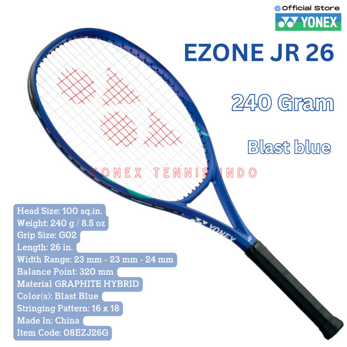 Jual Yonex EZONE JR 26 250g Blast blue - racket tennis | Shopee Indonesia