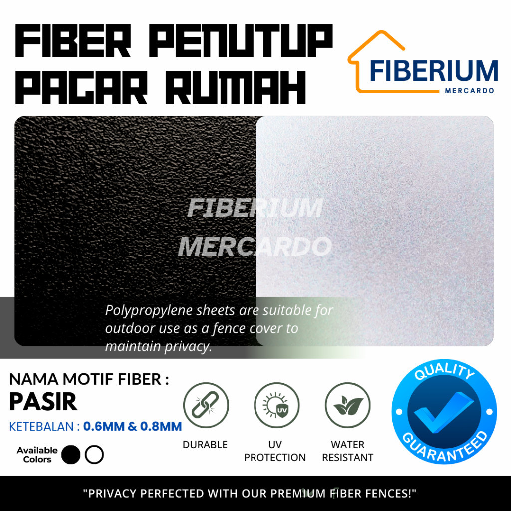Jual [FBRM MERCARDO] Fiber Plastik Penutup Pagar Rumah Motif EMBOSS ...