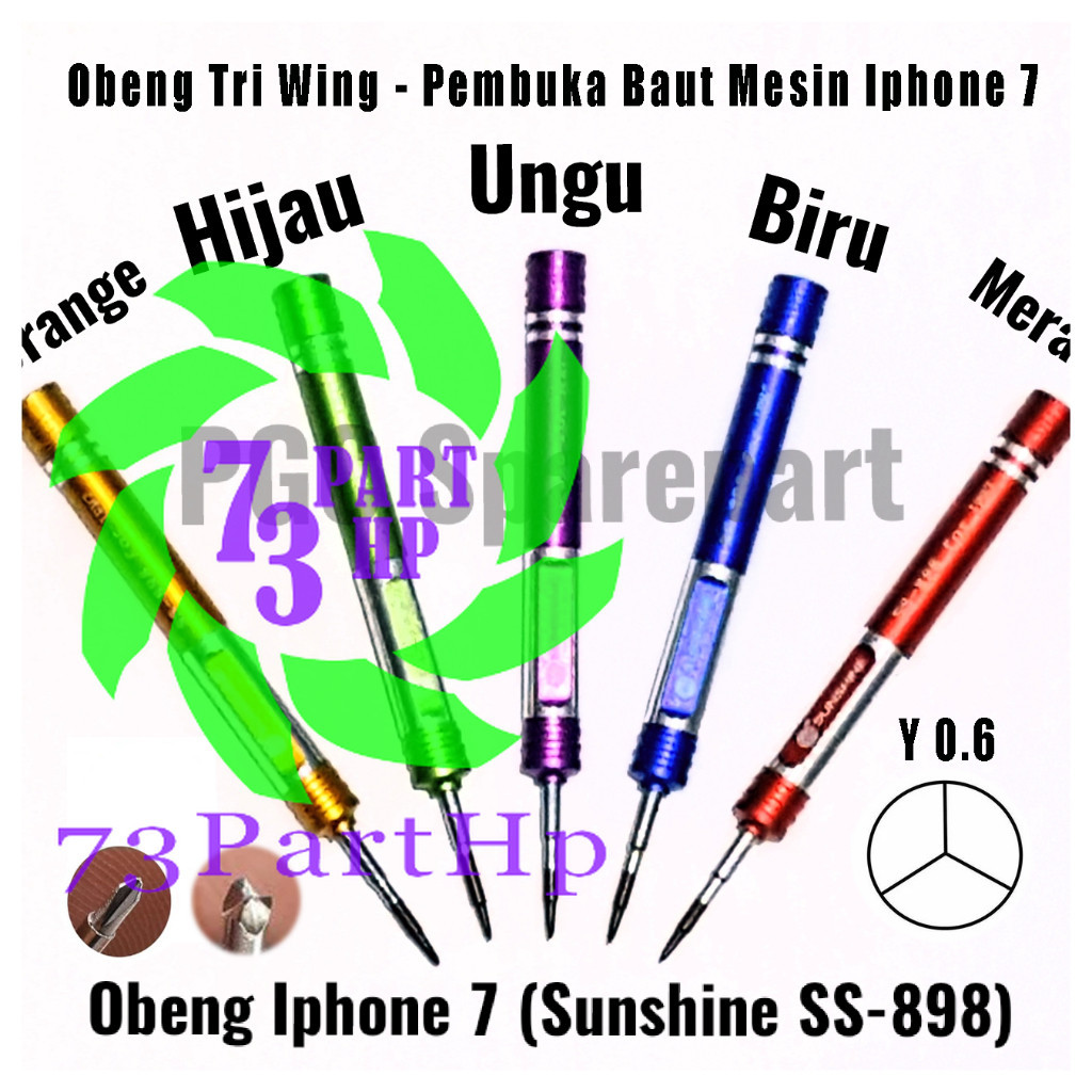 Jual Obeng Satuan Model Segitiga ( Y ) Sunshine SS-898 - Obeng Single ...