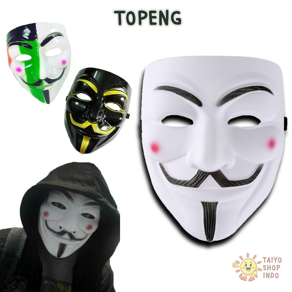Jual TAIYO Topeng Vendeta Anonimous Squid Game Hacker Party Mask Pesta ...