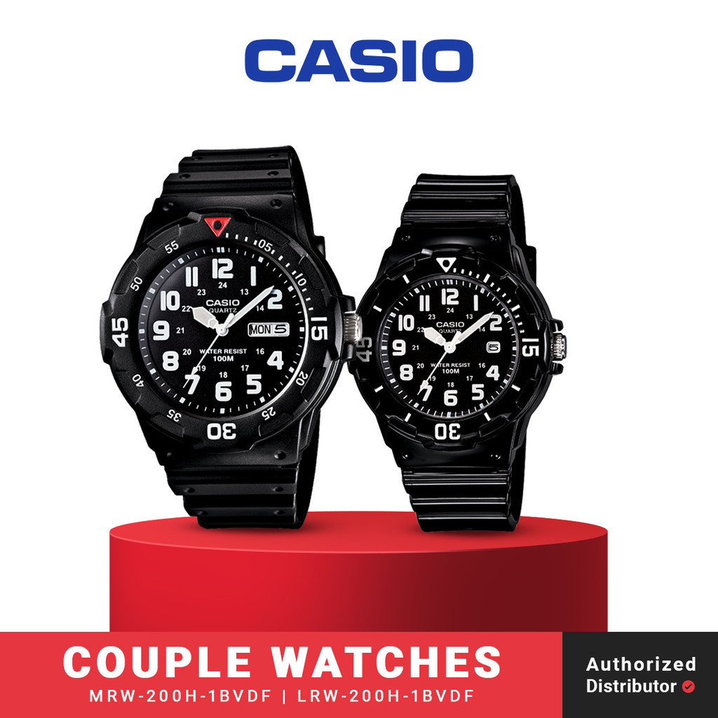 Jual [READY INSTANT] Jam Tangan Couple Casio MRW-200H-1BVDF x LRW-200H ...