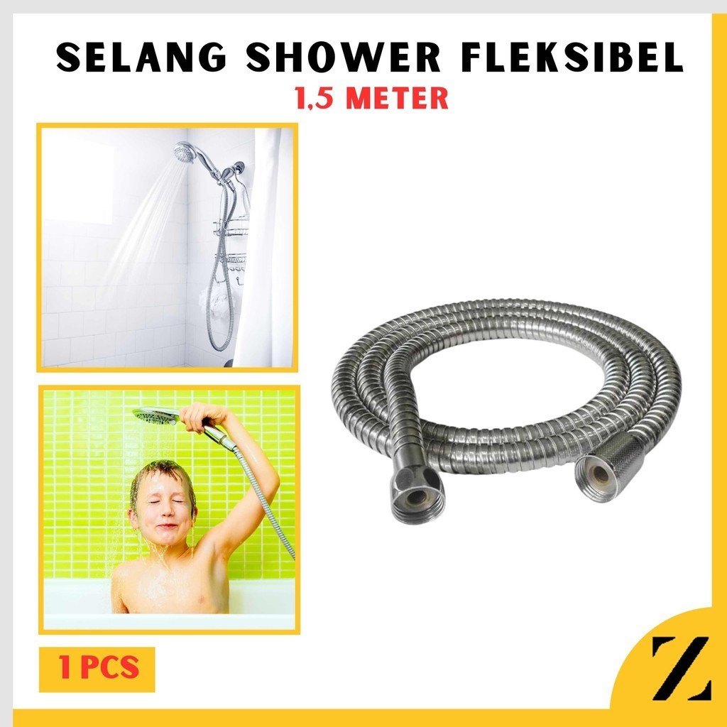 Jual Selang Shower Flexible 150cm 1.5 Meter 1.5m Selang Pipa Bidet Jet ...