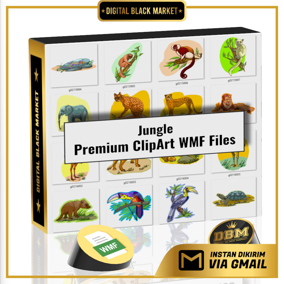 Jual ID605 - Canva Elements 100 Jungle Premium Clipart Vector SVG&WMF ...