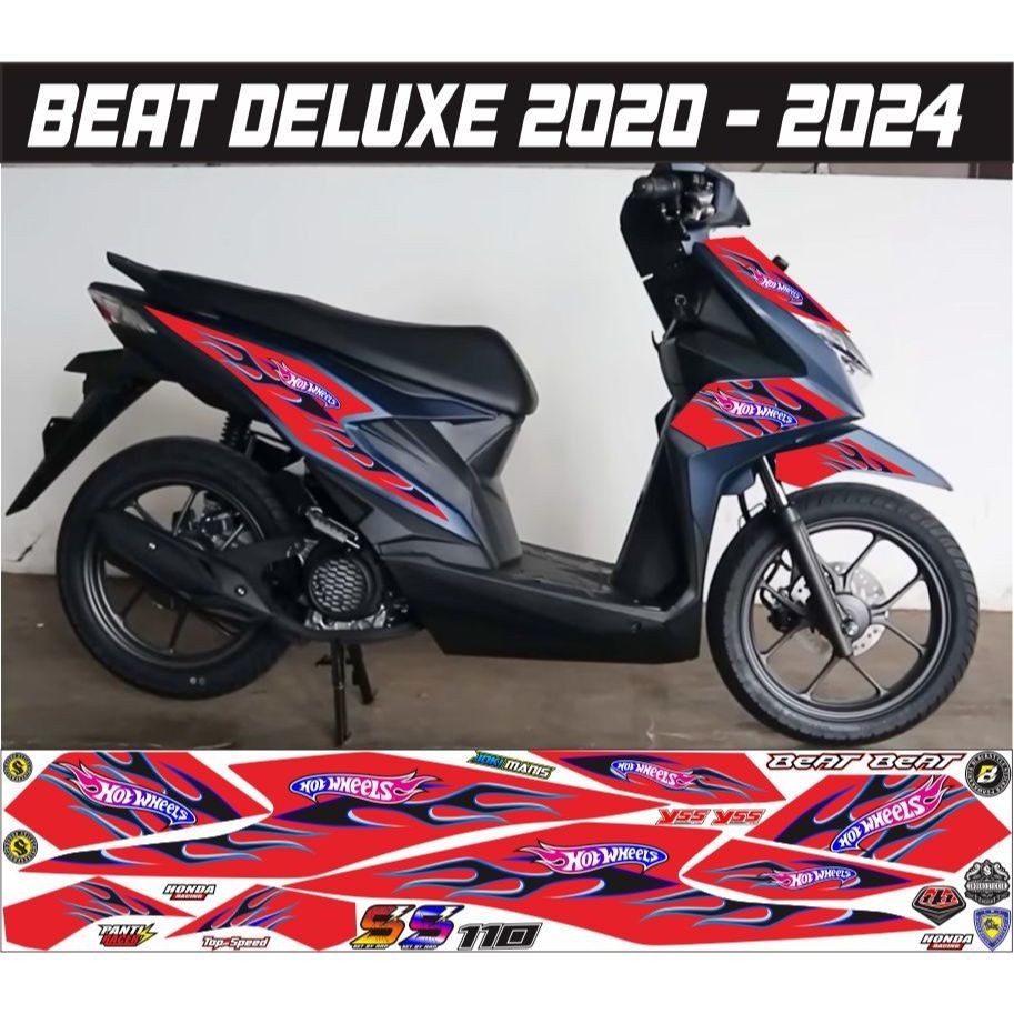 Jual VARIASI Stiker MOTOR BEAT DELUXE ISS striping variasi list motor ...