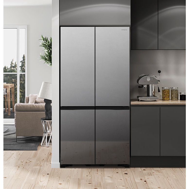 Jual KULKAS HITACHI 4 DOORS MIRROR RWB70VGD3X / 70VGD3 (INVERTER 645 ...