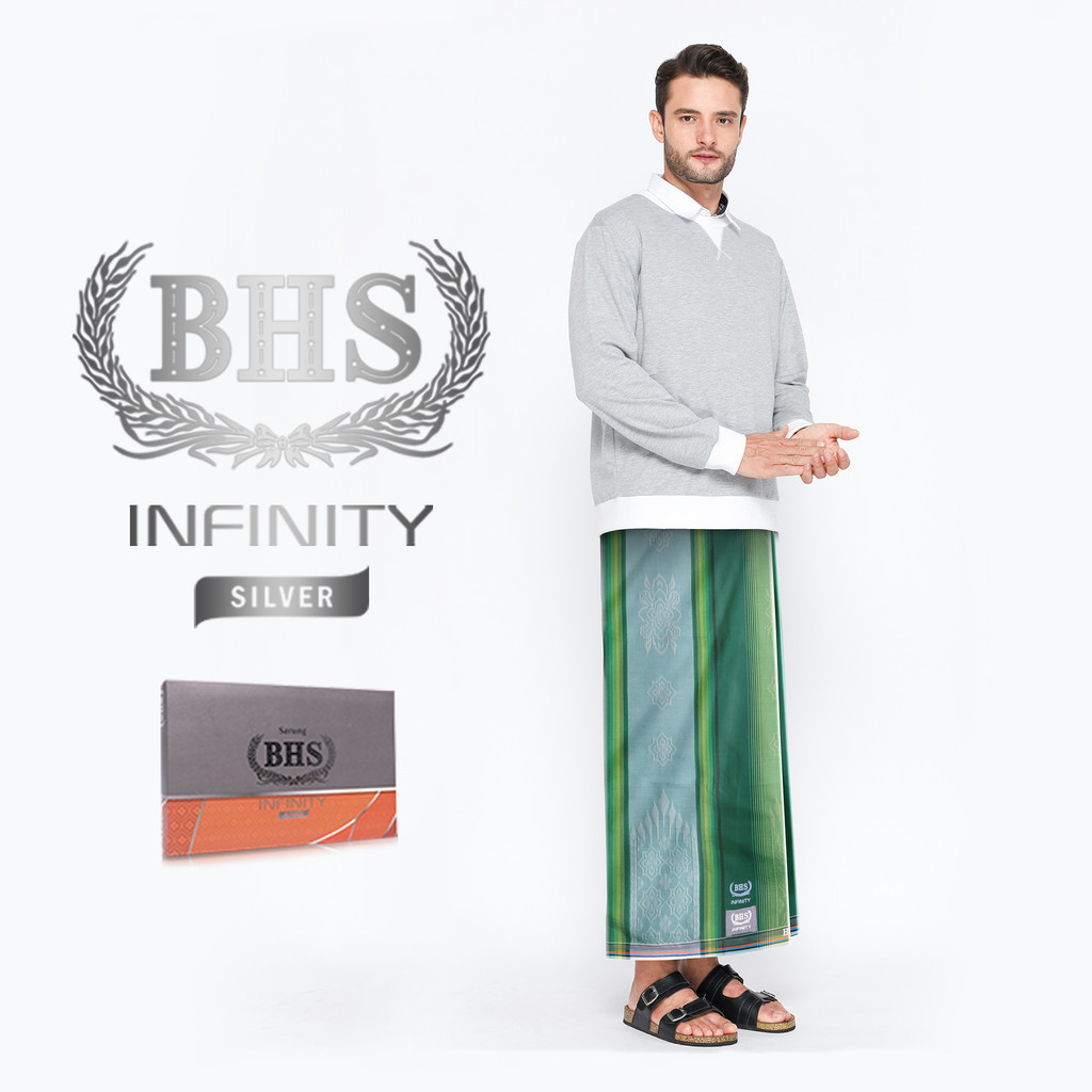 Jual Sarung BHS Infinity Silver Motif V33 DDA Hijau 02 | Shopee Indonesia