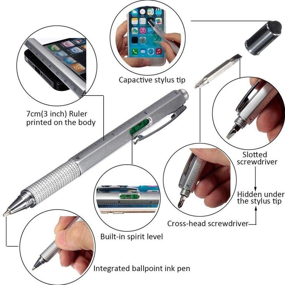 Jual Ballpoint Unik Multifungsi ada obeng stylus penggukur waterpass ...