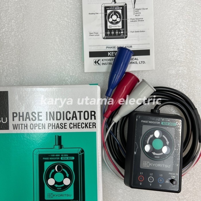 Jual Kyoritsu 8031 3 phase sequence rotation checker alat ukur 3 phase ...