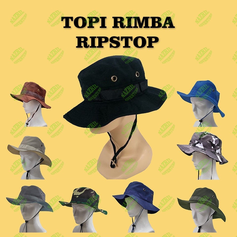 Jual Topi Rimba Topi Gunung Topi Pantai Bahan Ripstop Topi Pancing ...