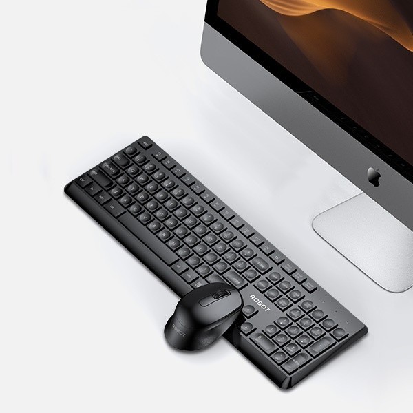 Jual ROBOT KM4000 Wireless Keyboard And Mouse Combo Silent Key - BLACK ...