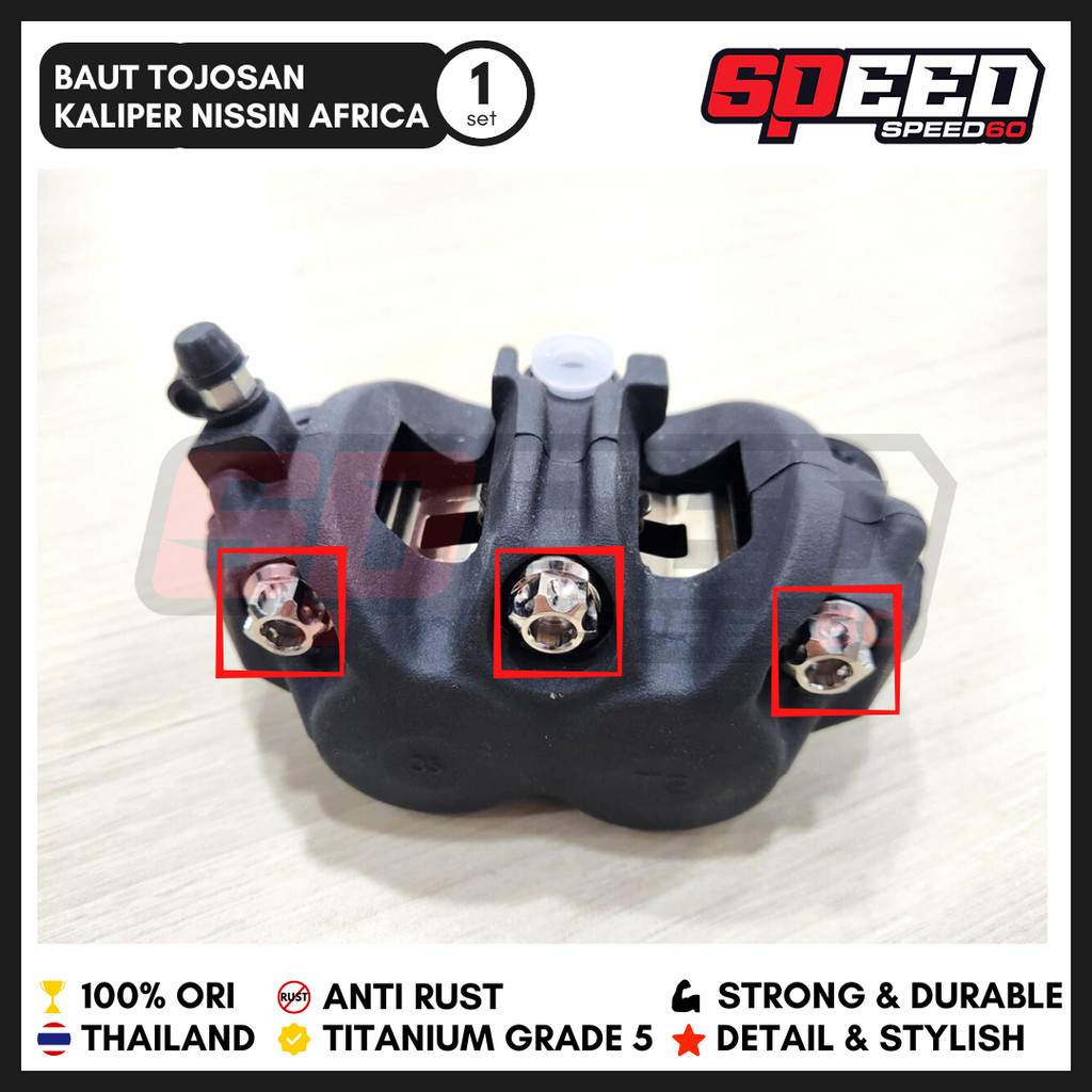 Jual Titanium Probolt Baut Tojosan Kaliper Nissin Africa Grade 5 King Nut | Shopee Indonesia