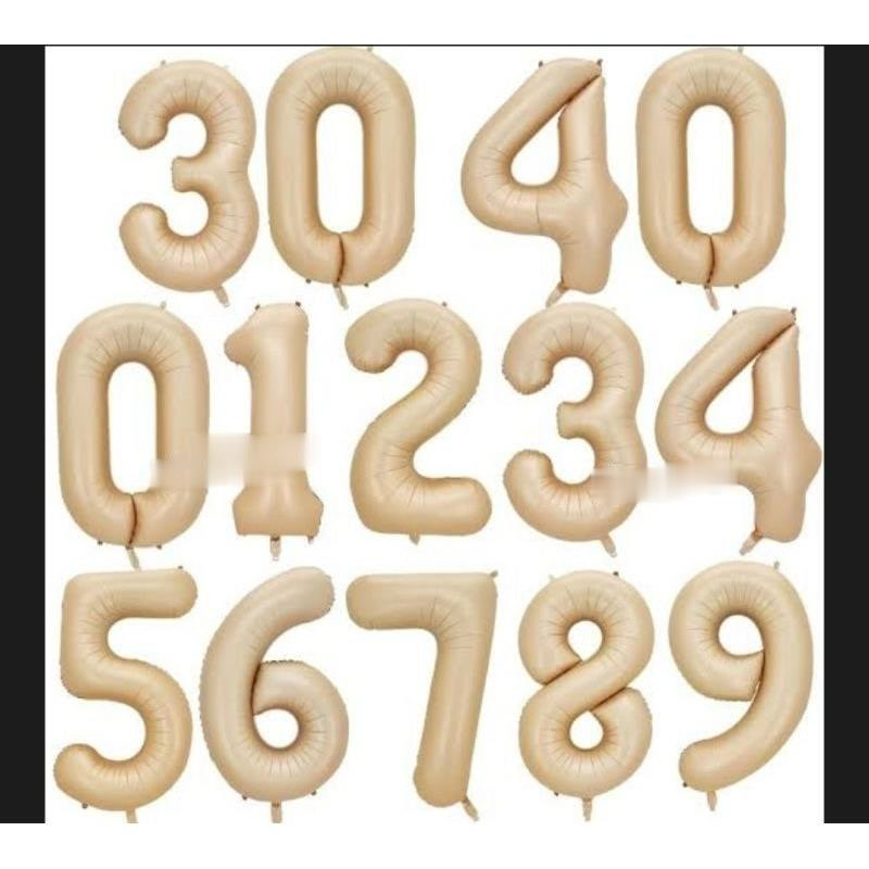 Jual Balon Angka 80cm warna Coklat Retro | Shopee Indonesia