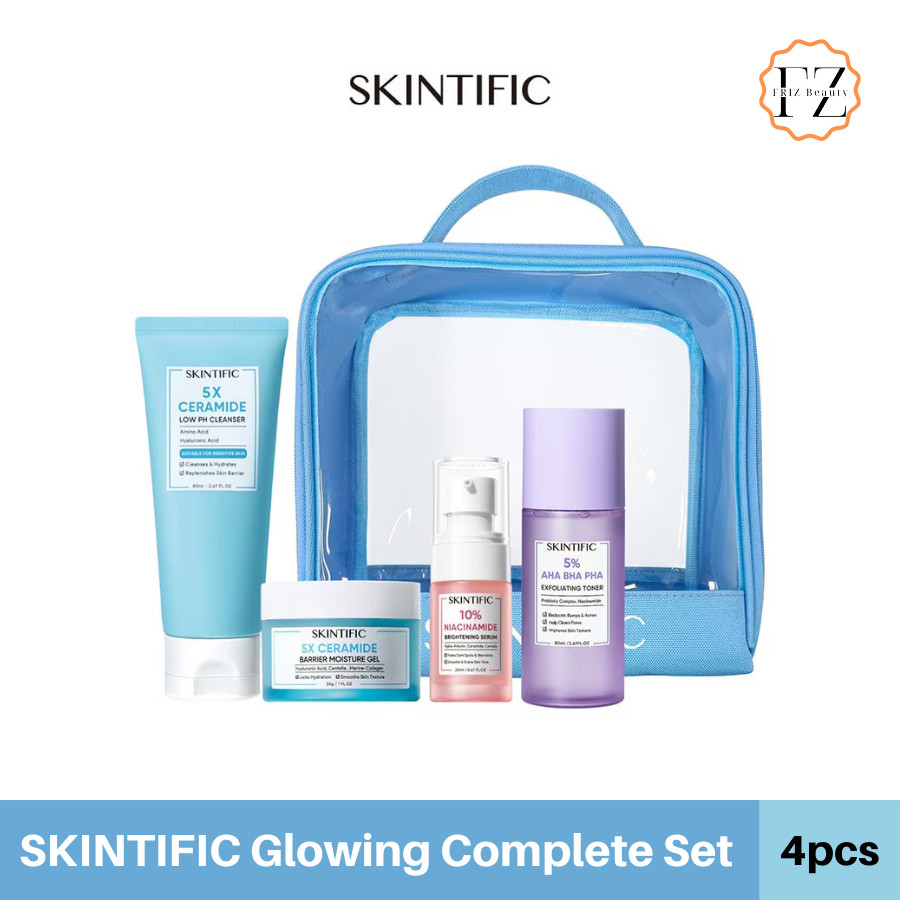 Jual SKINTIFIC Glowing Complete Set - Paket isi 4pcs | Shopee Indonesia