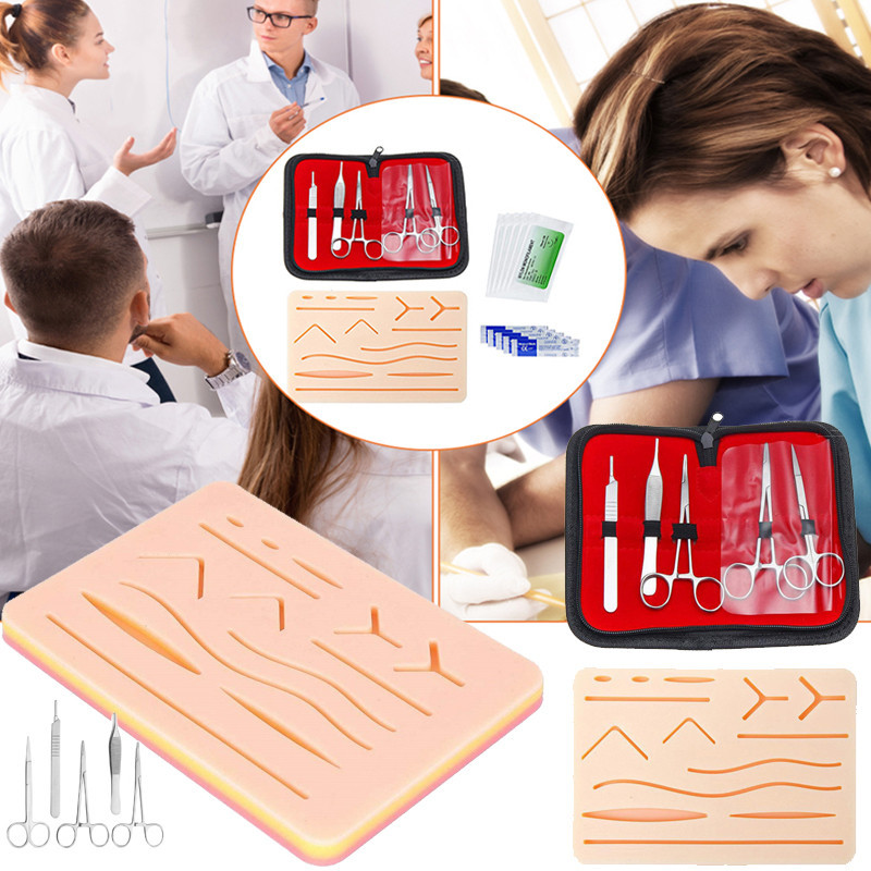 Jual Model Kulit Silikon Pad Sutura Latih Jahit Luka Medis Wound Suture ...