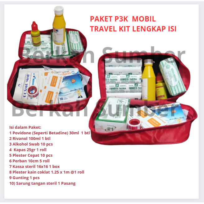 Jual Paket P3K Travel Kit/ Pouch First Aid Kit / Paket P3K Tas Jinjing ...