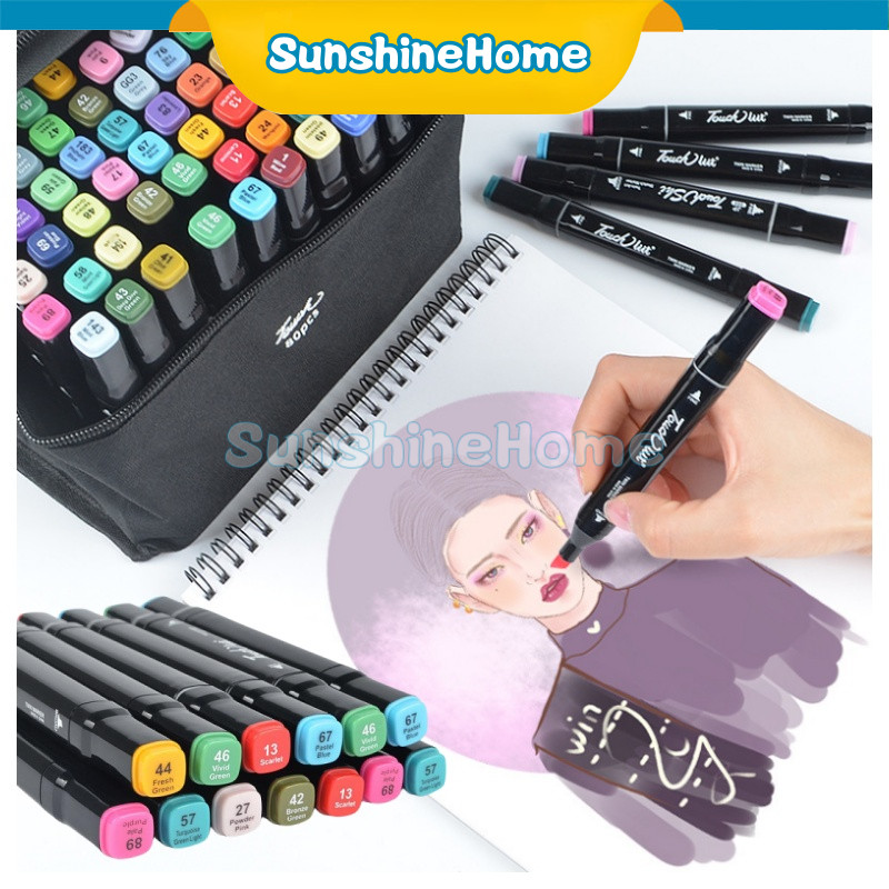 Jual 12/24/48/80 Warna Sketsa Spidol Umum General Marker Set Animation ...