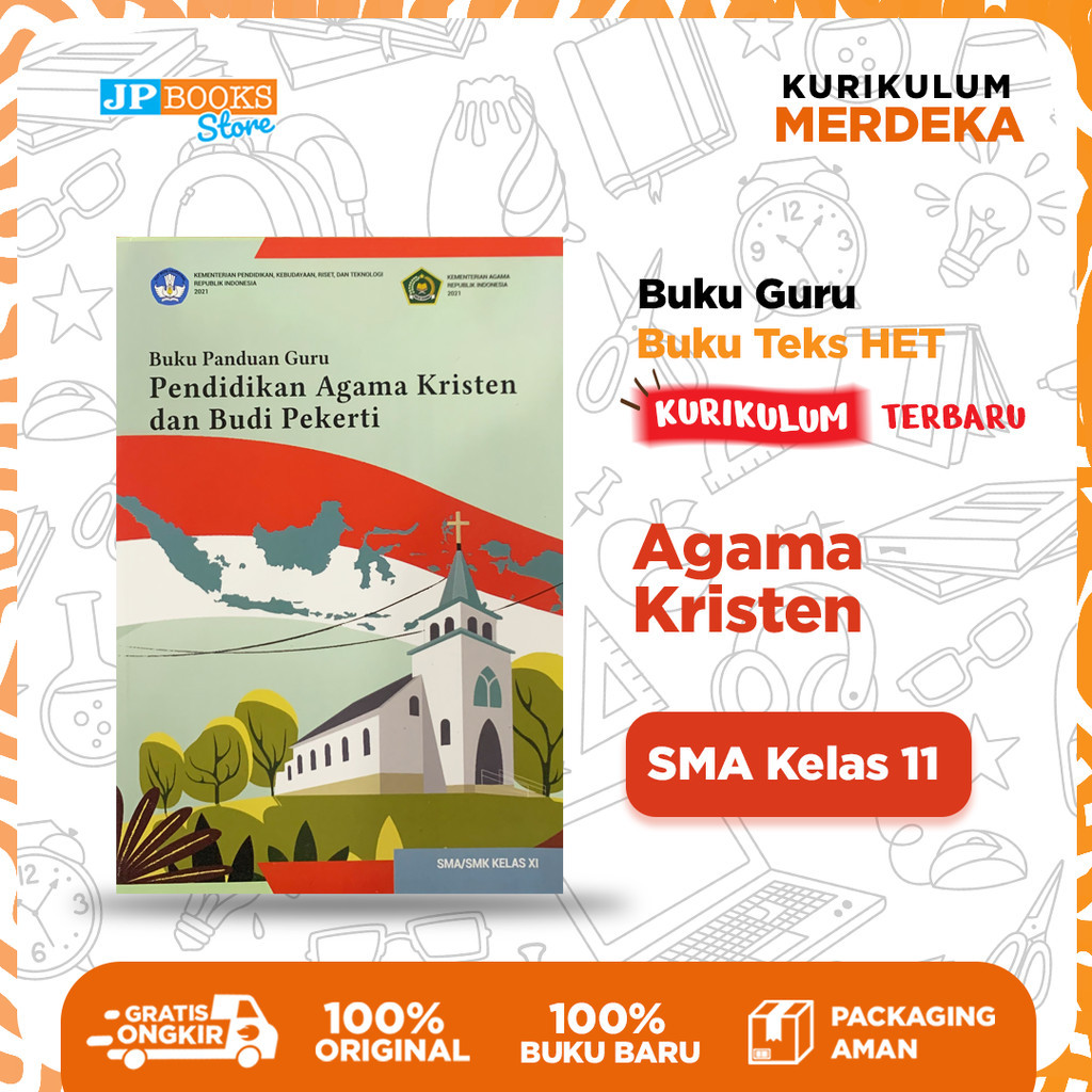 Jual JP Books – (KURIKULUM TERBARU) Buku Guru / Buku Teks HET Kurmer Sekolah Agama Kristen SMA ...