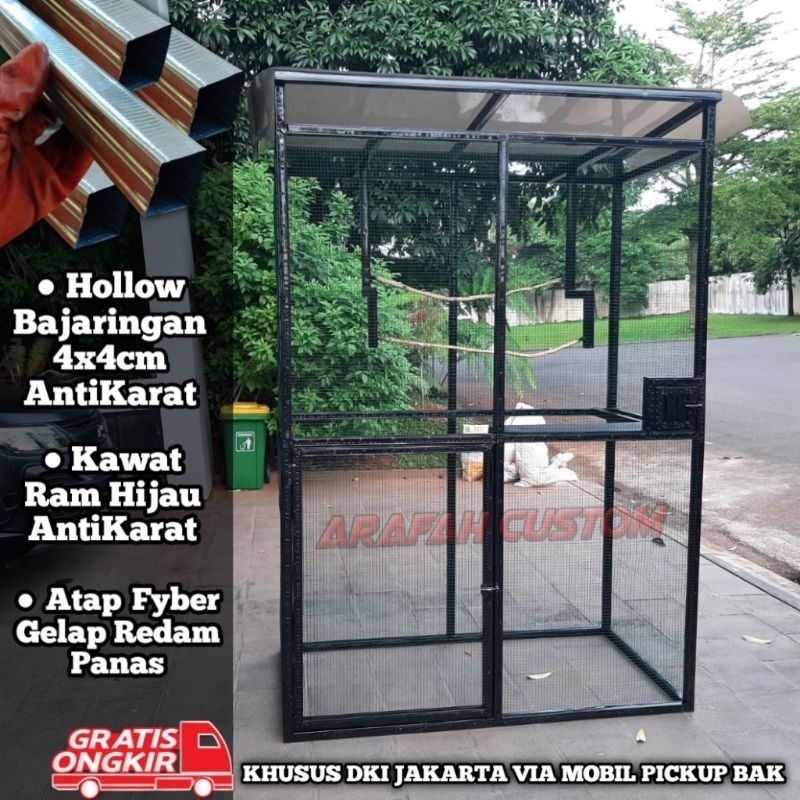 Jual Sangkar Kandang Ternak Umbaran Koloni Aviary Jumbo Burung Lovebird ...