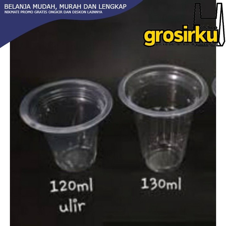 Jual GELAS PLASTIK BENING 100ML ULIR 130ML ( ROLL ISI 50PCS ) | Shopee Indonesia