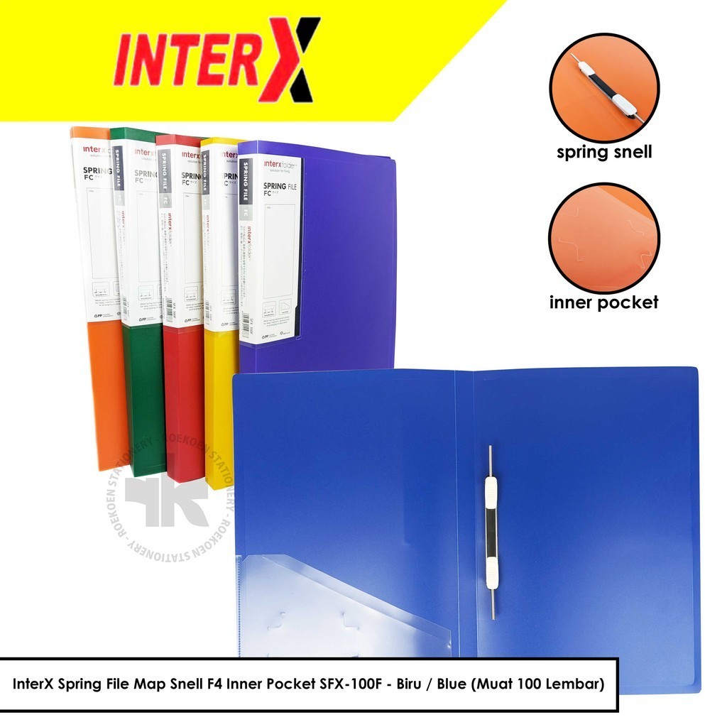 Jual InterX Spring File Map Snell F4 Inner Pocket SFX-100F | Shopee ...