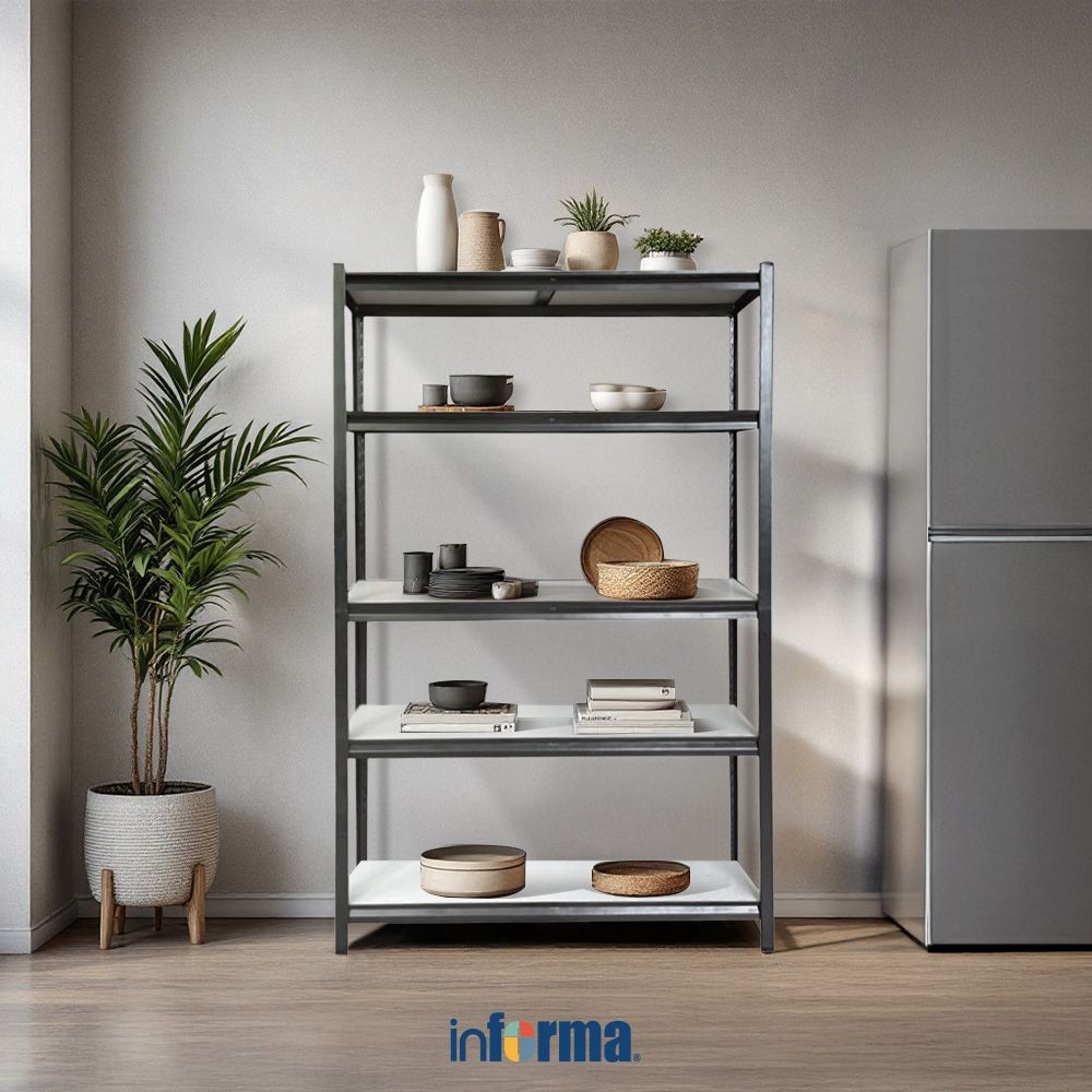 Jual Informa Jade Rak Besi 5 Tingkat - Hitam Storage Rack Metal Tempat ...