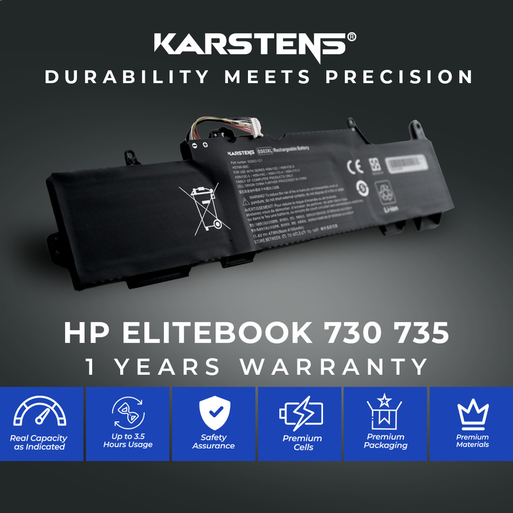 Jual KARSTENS Original Premium Battery Baterai Laptop HP ELITEBOOK 730 ...