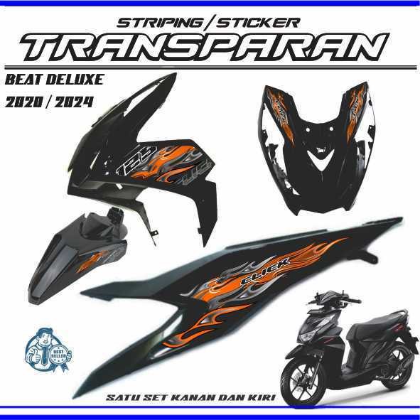 Jual STIKER BENING STRIPING TRANSPARAN STICKER BEAT DELUXE NEW 2020 ...