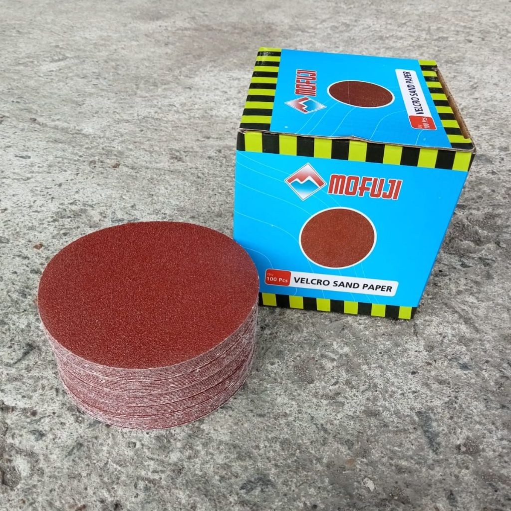 Jual Amplas Bulat Velcro 4" Satu Dus ( Isi 100 Buah) / kayu/ Besi ...