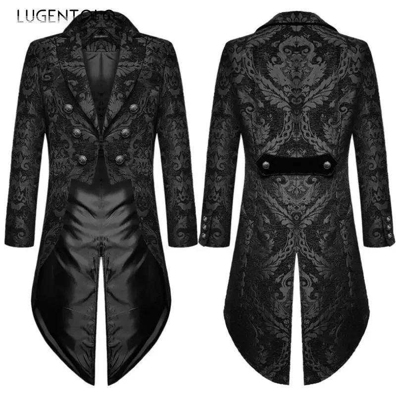 Jual Men Gothic Steampunk Tailcoat Jacket Jacquard Victorian Vintage ...