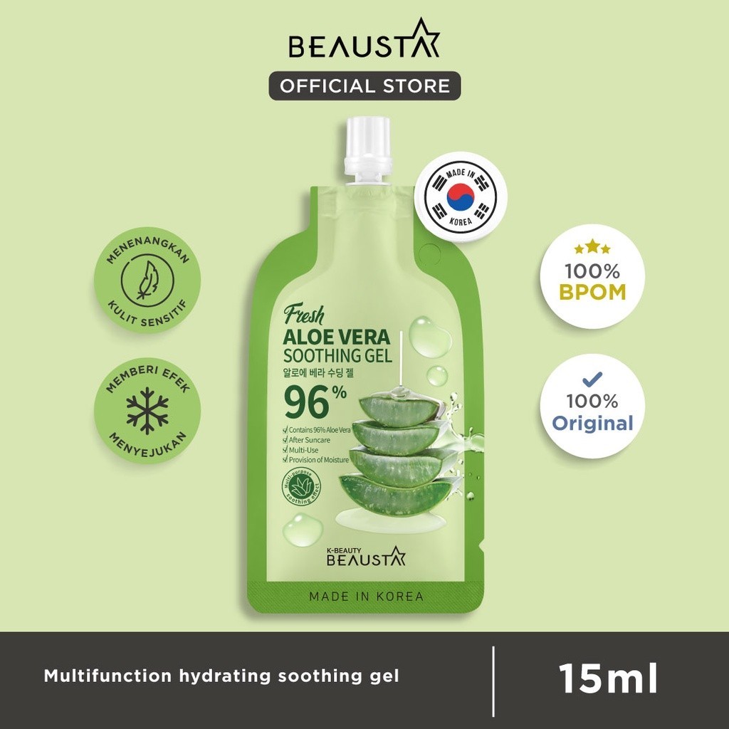 Jual ( CLEARANCE ) BEAUSTA Aloe Vera Soothing Gel (20ml) | Shopee Indonesia
