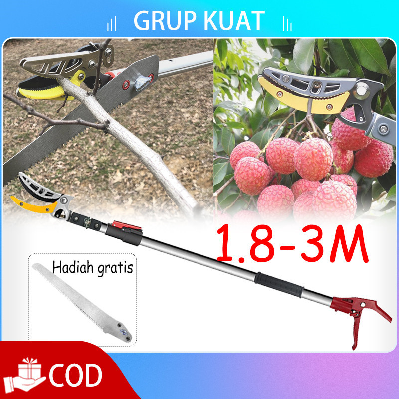 Jual Teleskopis Tree Pruner Pemotong Ranting Yang Tinggi Galah Tongkat Pemotong Gergaji Gunting ...