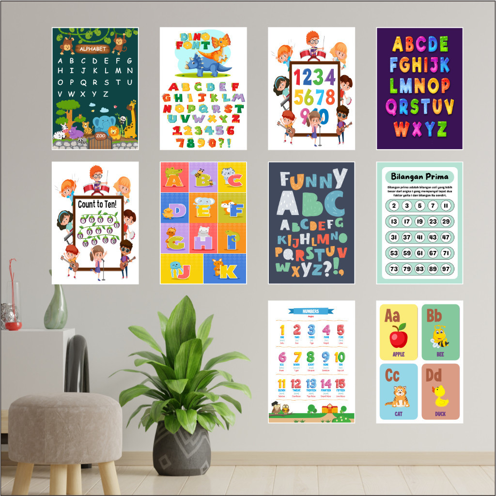 Jual Stiker POSTER Dinding Edukasi Anak Paud Tk SD | Shopee Indonesia