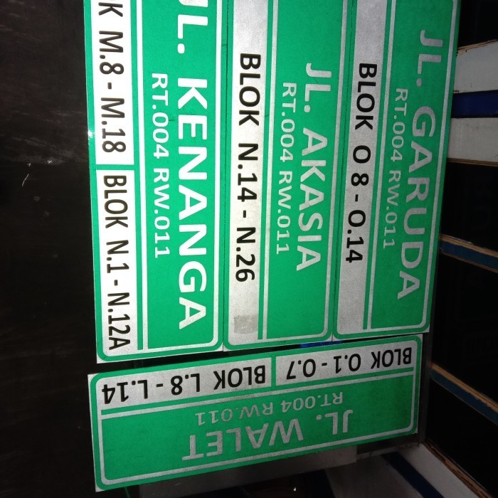 Jual PROMO!! -plang nama jalan plat aluminium lapisan sticker ...