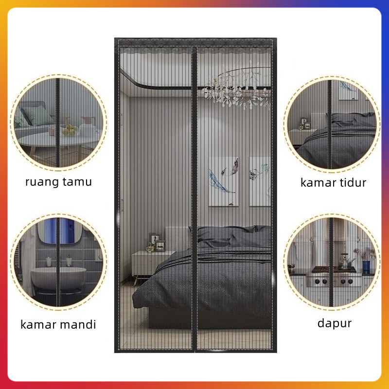 Jual Tirai Pintu Magnet Anti Nyamuk Tebal/Tirai Magnet Pintu Anti ...