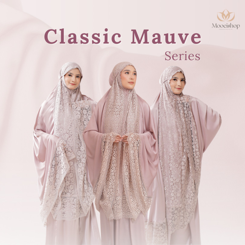 Jual Mooeishop Mukena Premium Classic Mauve Series New | Shopee Indonesia
