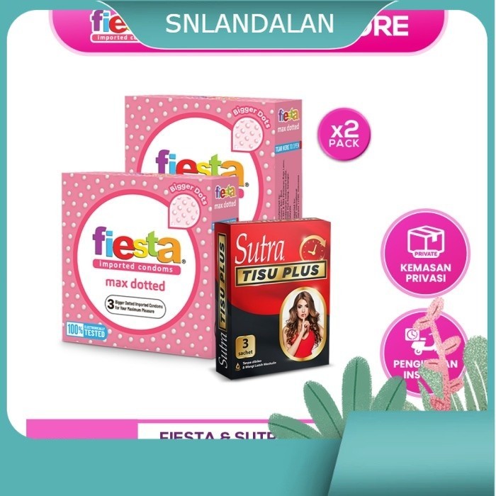 Jual TERMURAH|| Fiesta Max Dotted 3s x2 & Sutra Tisu Plus x1 Pack ...