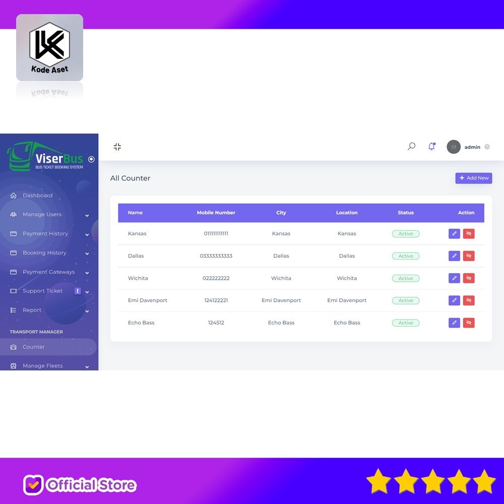 Jual SOURCE CODE APLIKASI VISERBUS - BUS TICKET BOOKING SYSTEM BY ...