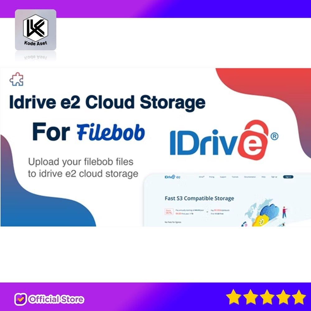 Jual SOURCE CODE APLIKASI IDRIVE E2 CLOUD STORAGE ADD-ON FOR FILEBO BY ...