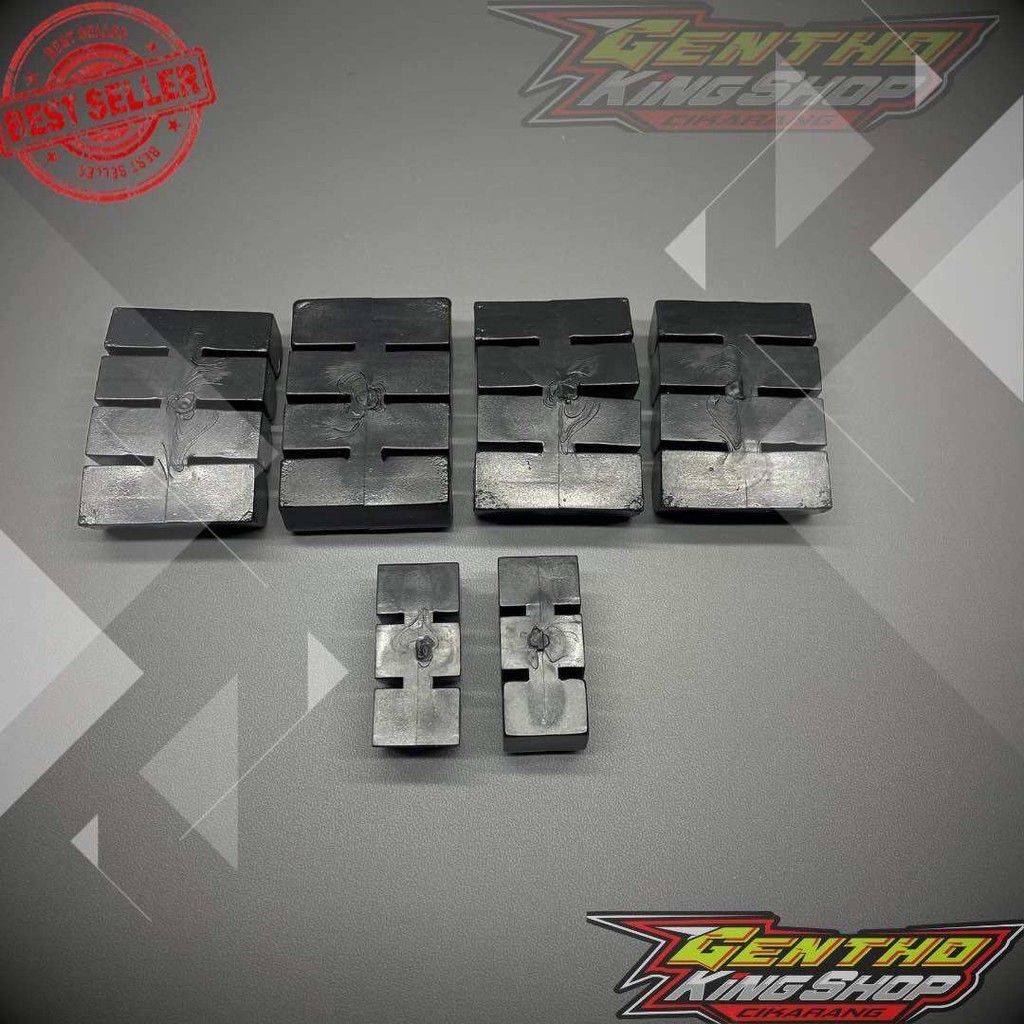 Jual KARET PEREDAM GANJEL BLOK SEHER RX KING RXKING 1 SET (6 PCS ...