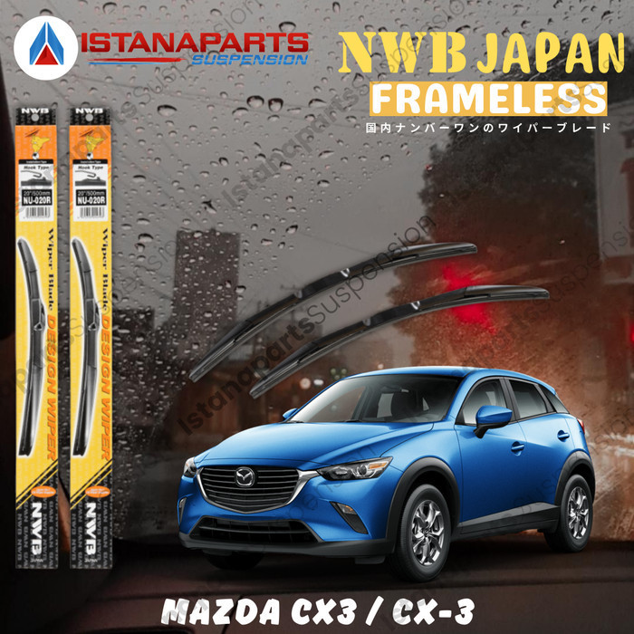Jual Wiper Depan NWB Japan Hybrid Frameless Mazda CX3/CX-3 Ukuran 22 ...
