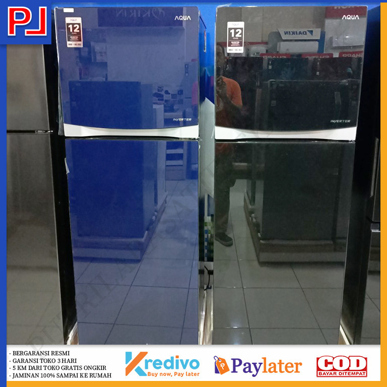Jual KULKAS 2 PINTU Inverter Aqua Type Aqr-D275R No Frost KHUSUS ...