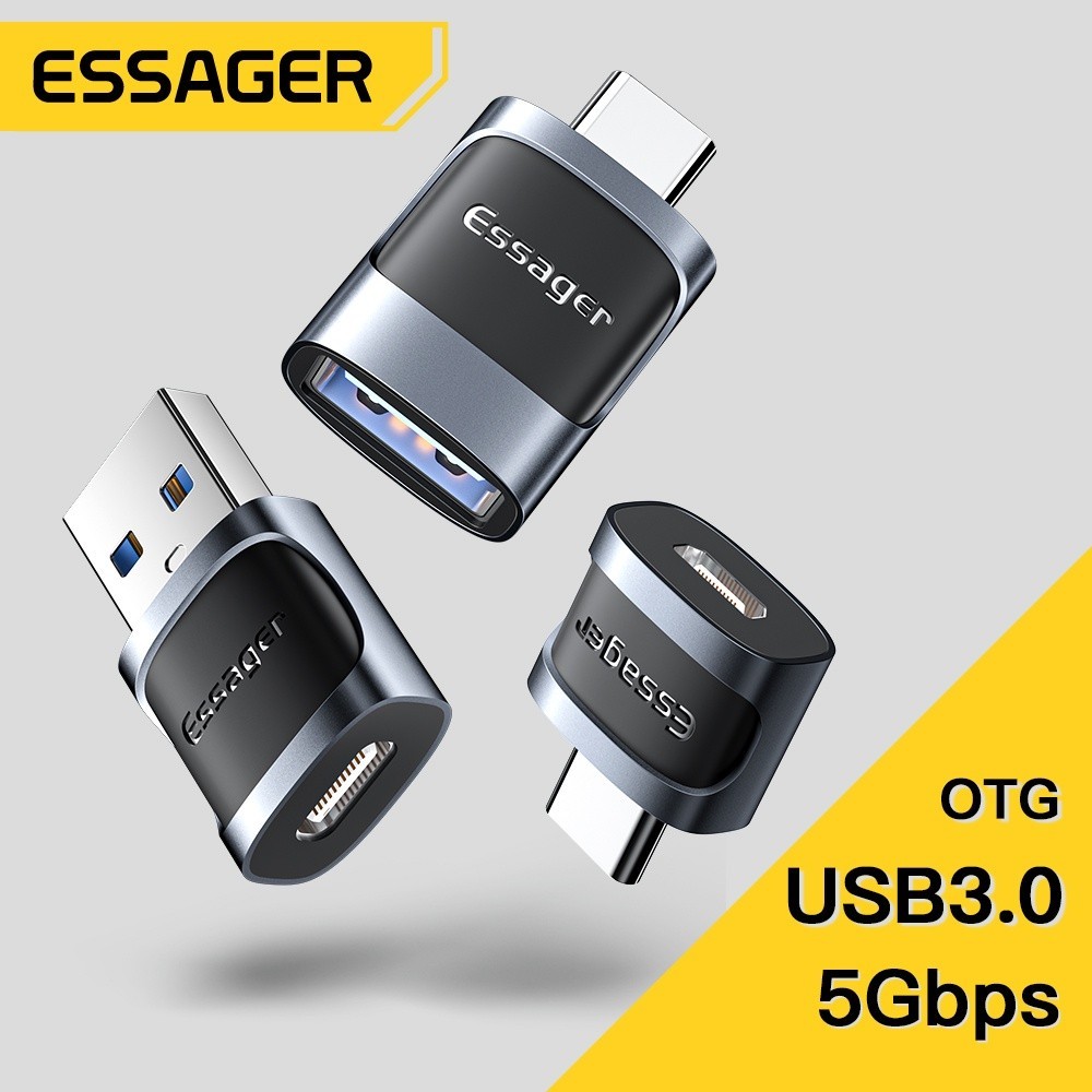 Jual ESSAGER Adapter OTG Mini Type C Female to USB 3.0 Male / USB 3.0 ...
