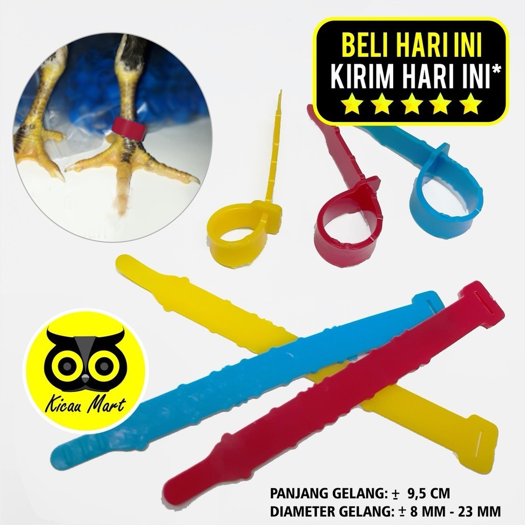 Jual RING GELANG KARET ELASTIS PENGAMAN PENGIKAT IKAT KAKI HEWAN AYAM ...