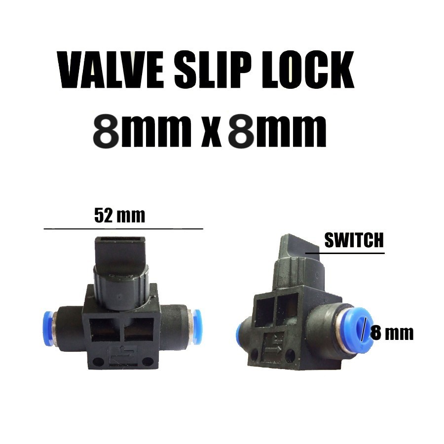 Jual KERAN PNEUMATIC / SLIP LOCK FITTING / VALVE ON / OFF 8mm - 8 mm ...