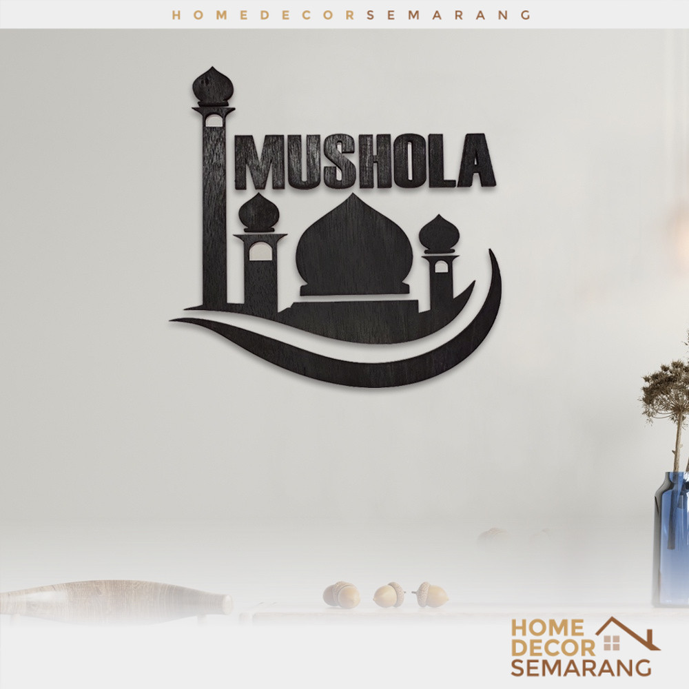 Jual walldecor mushola Hiasan dinding minimalis kayu tulisan Musholla ...