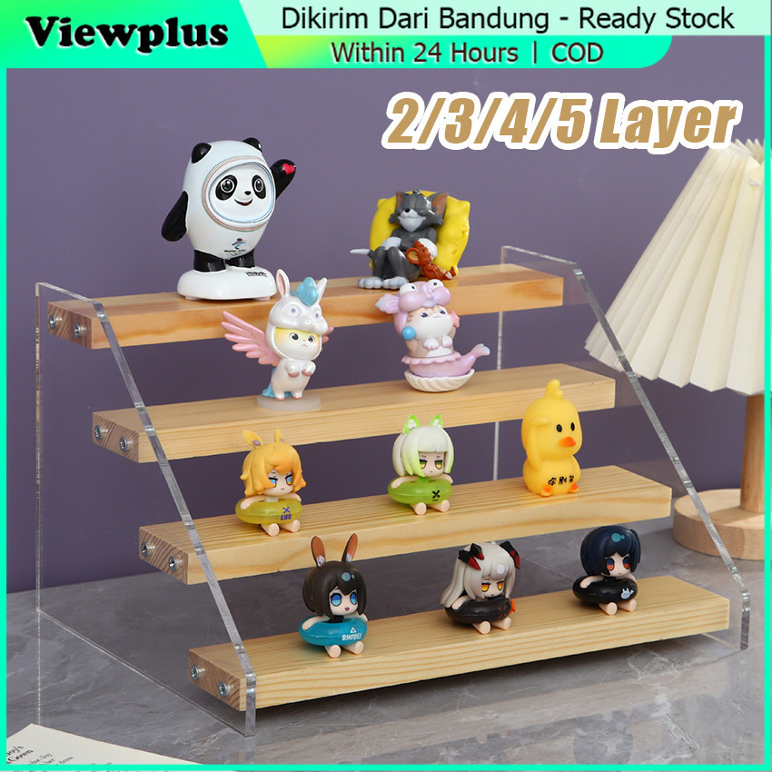 Jual Rak Kayu 5 Susun Akrilik Bening Kayu Aesthetic Display Parfum ...