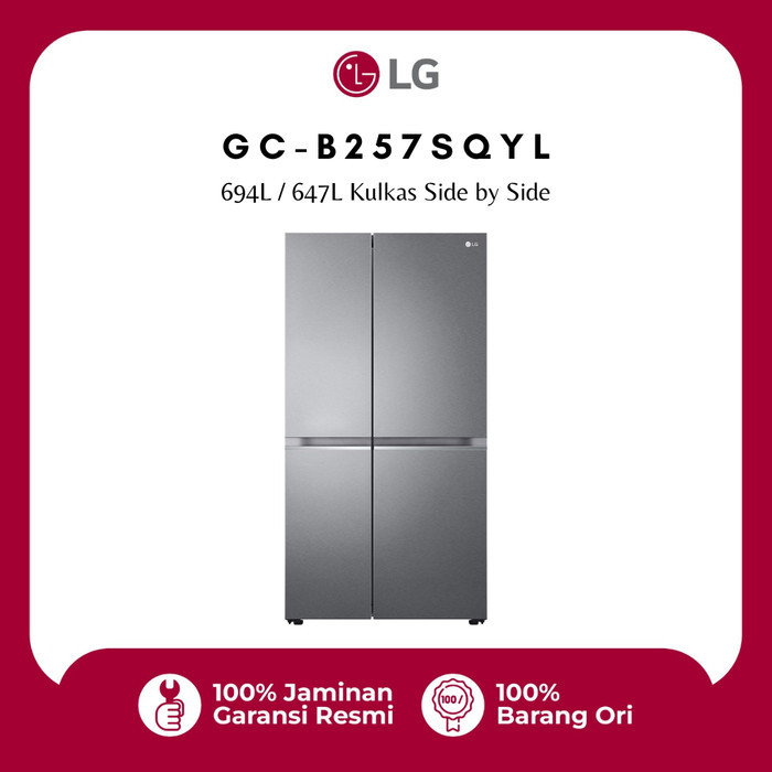 Jual LG Kulkas Side By Side 4 Pintu 647L Low Watt Inverter Linear Cooling Multi Door Silver GC ...