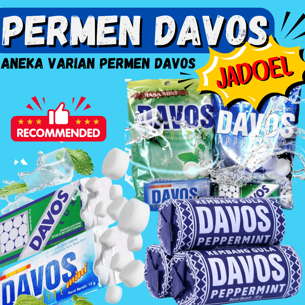Jual Perment Davos Roll Perment Jadul Rasa Papermint 10 PCS | Shopee Indonesia